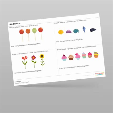 Year 1 Add Together Varied Fluency Resource Classroom Secrets