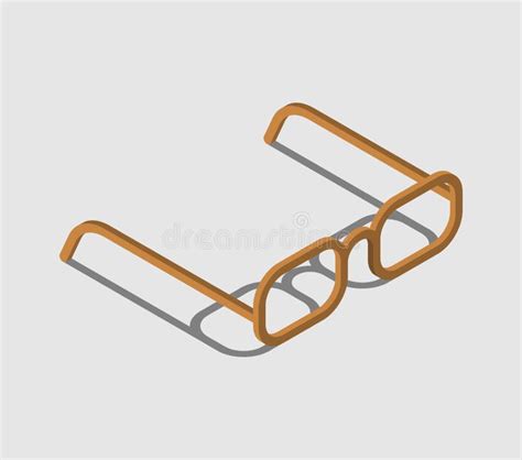 Glasses Isometric Style Isolated Spectacles Vector Illustration Stock