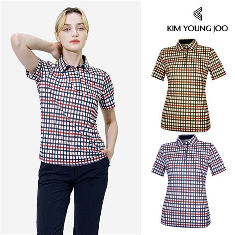 핫딜 김영주 여성 골프웨어 여름 체플 냉감 쿨링 기능성 반팔 카라 티셔츠 스포츠 상의 딜팡 골프용품 전문쇼핑몰