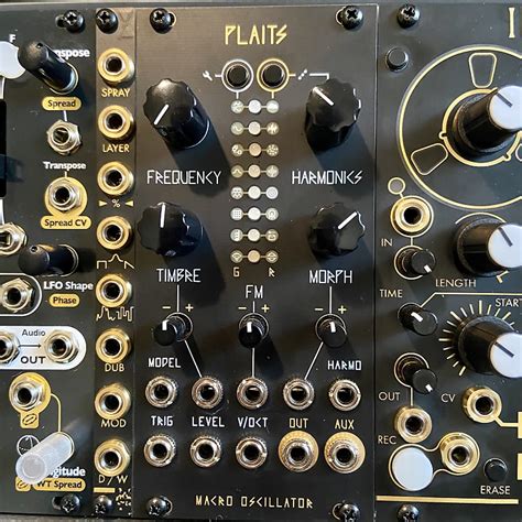 Mutable Instruments Plaits Macro Oscillator Black And Gold Reverb