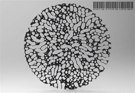 Reaction Diffusion Experiment Generative Design Organic Pattern