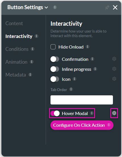 Hover Modal Titan Web