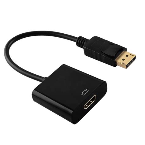 Display Port To Hdmi Female Adapter อุปกรณ์แปลงสัญญาณ สีดำ ประกัน 1 ปี Shopee Thailand