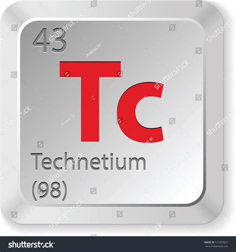 Technetium Element Stock Vector Illustration 121607857 Shutterstock