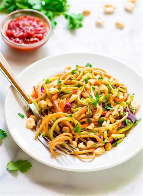 Asian Noodle Salad With Creamy Peanut Dressing