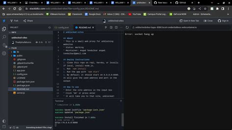 Error Socket Hang Up · Issue 917 · Stackblitzwebcontainer Core · Github