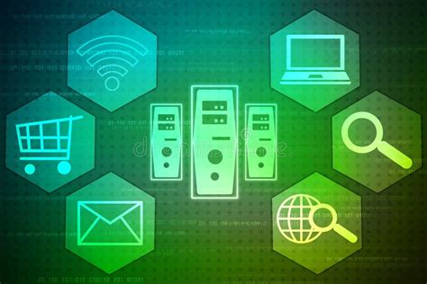 Internet Binary Data Code Computing Or Transmission Processinternet Data Transmission Stock