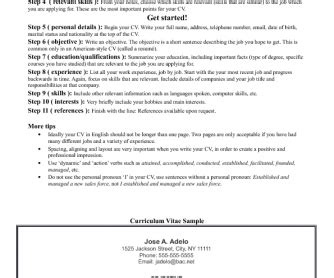 How To Write Your CV In English