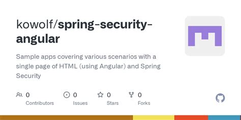 Github Kowolfspring Security Angular Sample Apps Covering Various Scenarios With A Single
