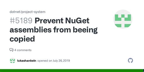 prevent nuget assemblies from beeing copied · issue 5189 · dotnet