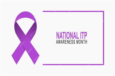 Premium Vector National Itp Awareness Month Background