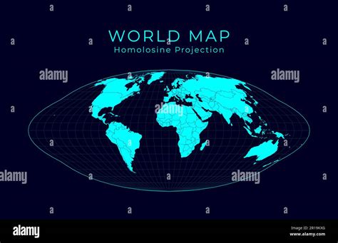 Map Projection Homolosine Stock Vector Images Alamy