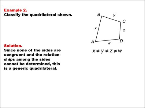Math Example Polygons Quadrilateral Classification Example 2