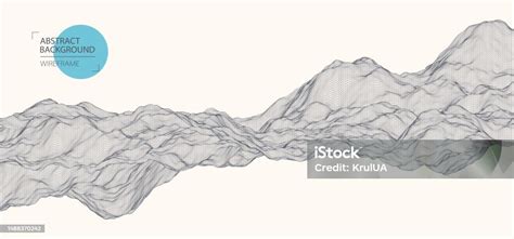 Abstract Waves Is Made In A Wireframe Style Template For Science And Abstract Waves Is Made In A Wireframe Style Template For Science And