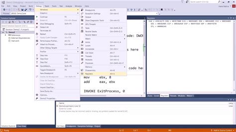 Assembly Tutorial Assembling Your First Assembly Program Using Visual