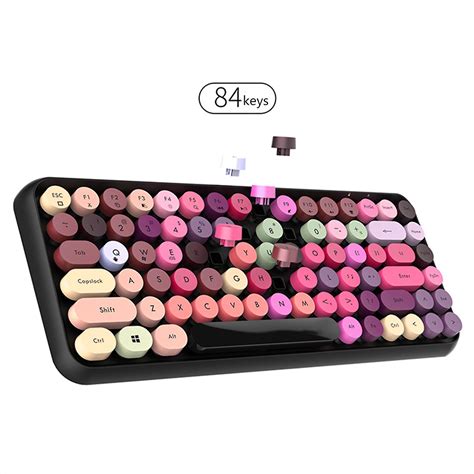 Keyboard Round Button Keypad Keyboard Portable Pc Computer Keypad With 84 Keys Fruugo Uk