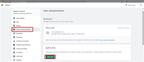 Full Tutorial Of How To Add An Admin User To Shopify Store