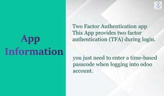 Two Factor Authentication Google Authenticator In Odoo PPTX