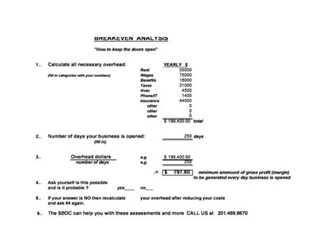 Free Break Even Analysis Templates Excel Spreadsheets ᐅ TemplateLab