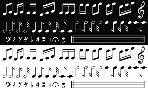 collection of a musical notes 1252141 vector art at vecteezy