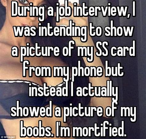 Job Hunters Reveal Embarrassing Things That Have Happened During An Interview Daily Mail Online