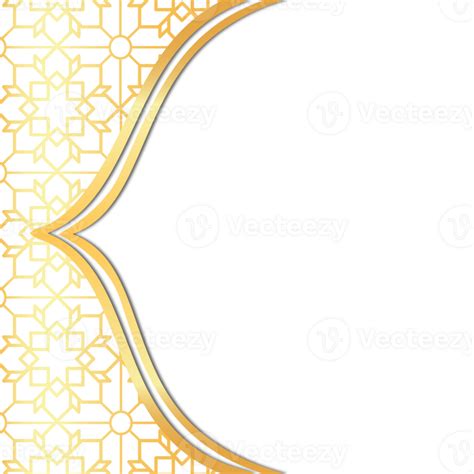 Golden Islamic Frame 29750962 Png