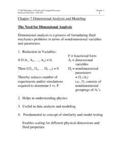Chapter Dimensional Analysis And Similitude Chapter Dimensional Analysis And Similitude