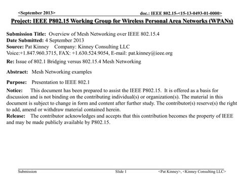 overview of mesh networking over ieee 802 15 4