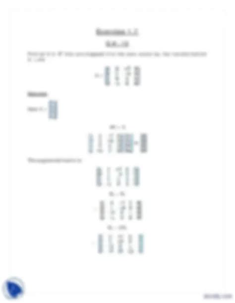 Linear Independence Of Matrix Columns Exercises 16 And 17 Exercises Linear Algebra Docsity