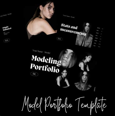 Professional Modeling Portfolio Template Editable In Canva Instant Download Etsy