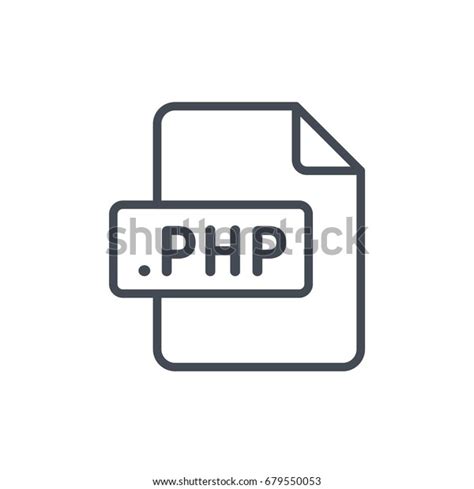 File Format Line Php Stock Vector Royalty Free 679550053 Shutterstock