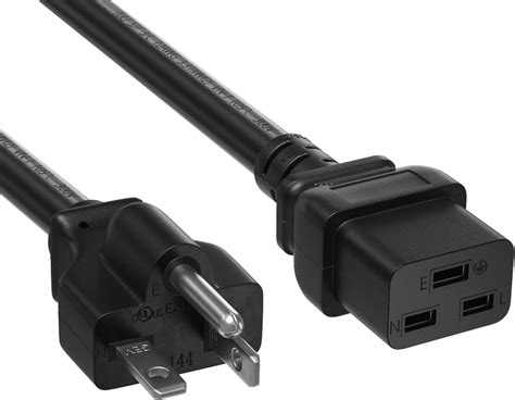 Cablesandkits Heavy Duty Ac Power Cord 20a 250v 12 Awg C20 To C21 Iec 60320 C20