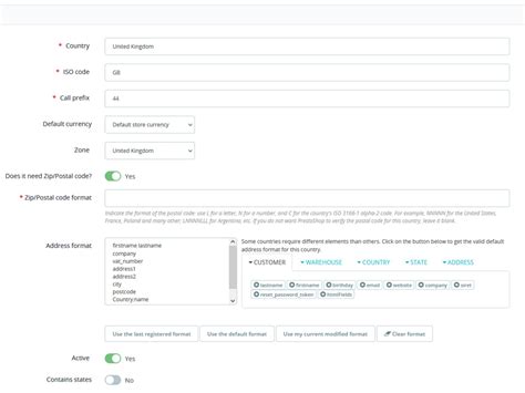 checkout showing us state selector for united kingdom customers configuring and using