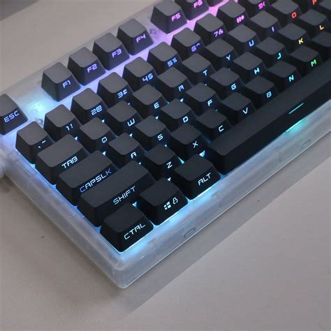 Black Gray Gradient Theme Keycaps Set Top Side Print Keycaps Pbt Keycaps Set Oem Keycaps Set