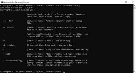 Backing Up And Restoring Your Installation Altium On Prem Enterprise Server 7 1 Technical