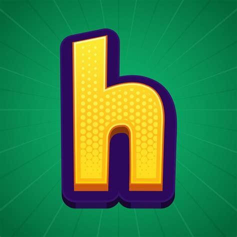 Premium Vector 3d Illustration Of Small Letter H