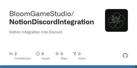 Github Bloomgamestudionotiondiscordintegration Notion Integration