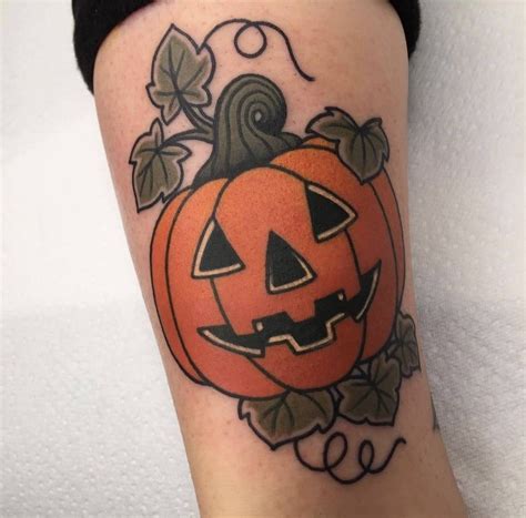 Traditional Tattoo Pumpkin Halloween Tattoos Tattoos Pumpkin Tattoo