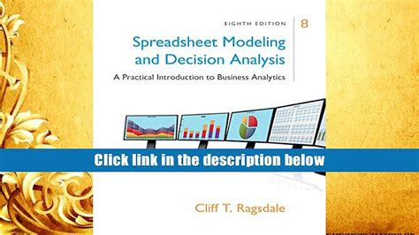Spreadsheet Modeling And Decision Analysis 8th Edition Regarding Audiobook Spreadsheet Modeling