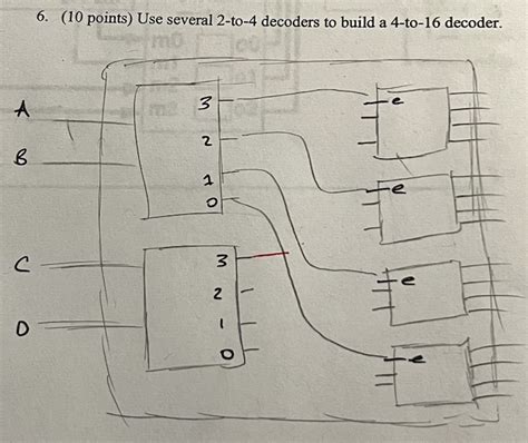 solved 6 10 points use several 2 to 4 decoders to build a