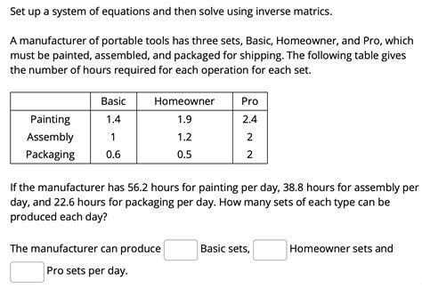 Solved Set Up A System Of Equations And Then Solve Using Chegg Com