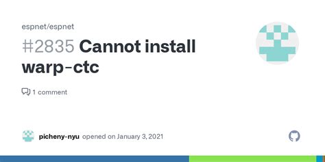 cannot install warp ctc · issue 2835 · espnet espnet · github