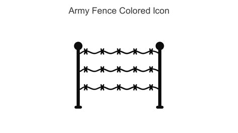 Army Fence Colored Icon In Powerpoint Pptx Png And Editable Eps Format PPT Template