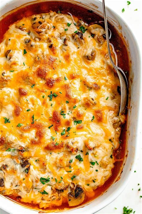 Garlic Mushrooms Chicken Casserole With Parmesan Chicken Recipes