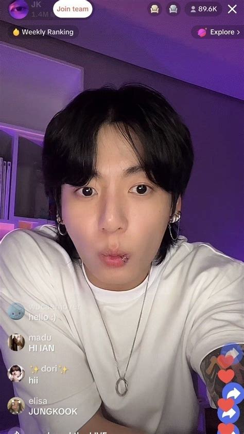 جونگ کوک دیشب لایو بود عکس ویسگون