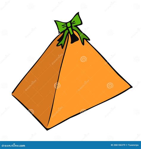 T Box Triangular Pyramid Tied With A Ribbon With A Bow On Top