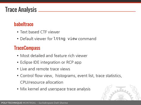 Kernel And Userspace Tracing With Lttng And Friends Speaker Deck