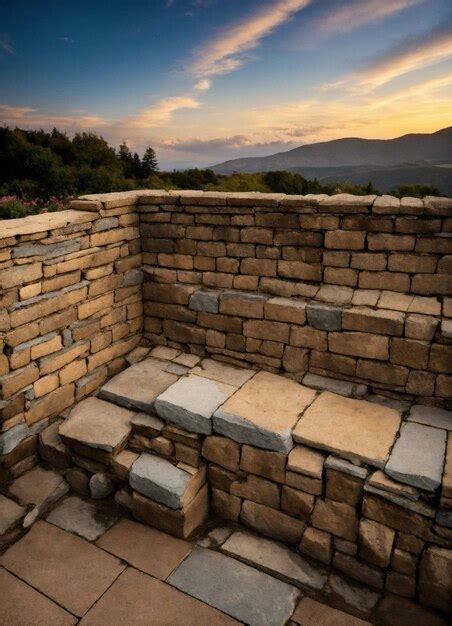 Field Stone Wall Premium Ai Generated Image