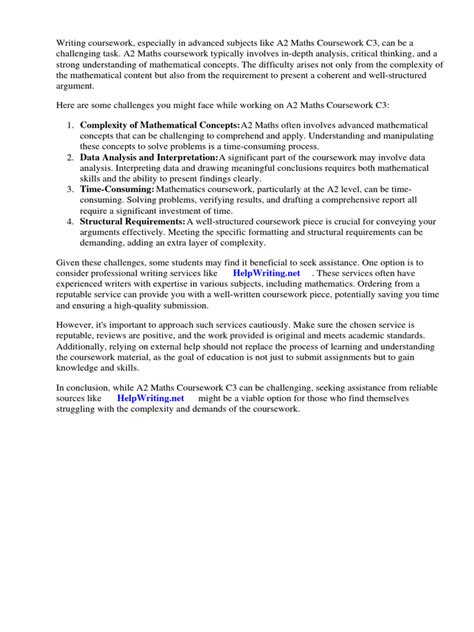 A2 Maths Coursework C3 Pdf Mathematics Numerical Analysis
