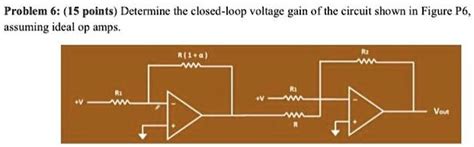 Solved Problem 615 Points Determine The Closed Loop Voltage Gain Of The Circuit Shown In